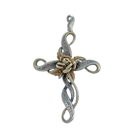 Gorham | Jewelry | Vintage Gorham Sterling Silver Gold Wash Accent Rose ...